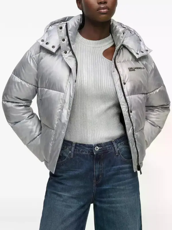 Karl Lagerfeld Cropped Puffer Jacket
