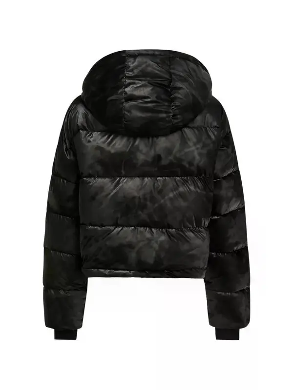 Karl Lagerfeld Cropped Shiny Puffer Jacket