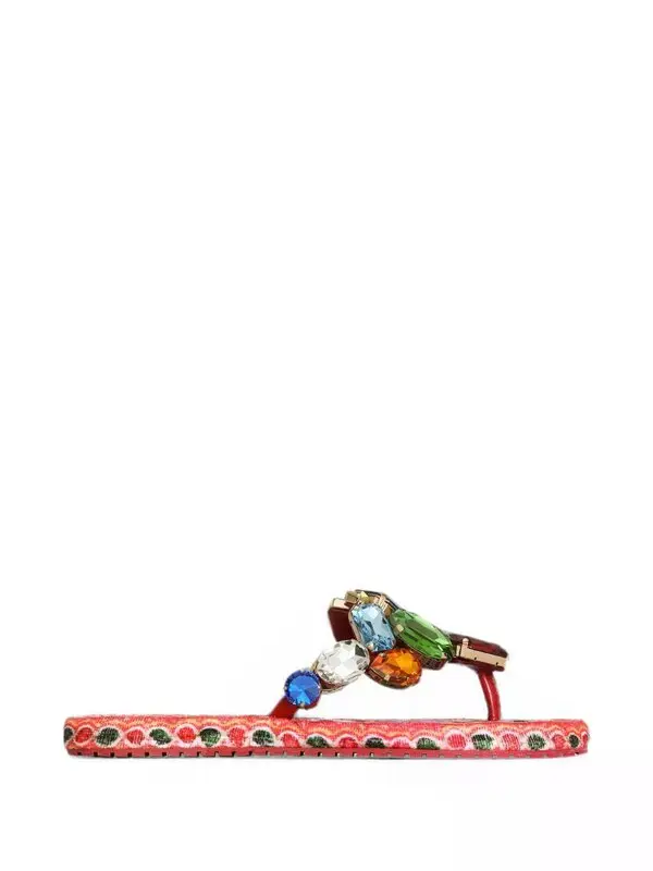 Dolce & Gabbana Carretto-print Flip-flops