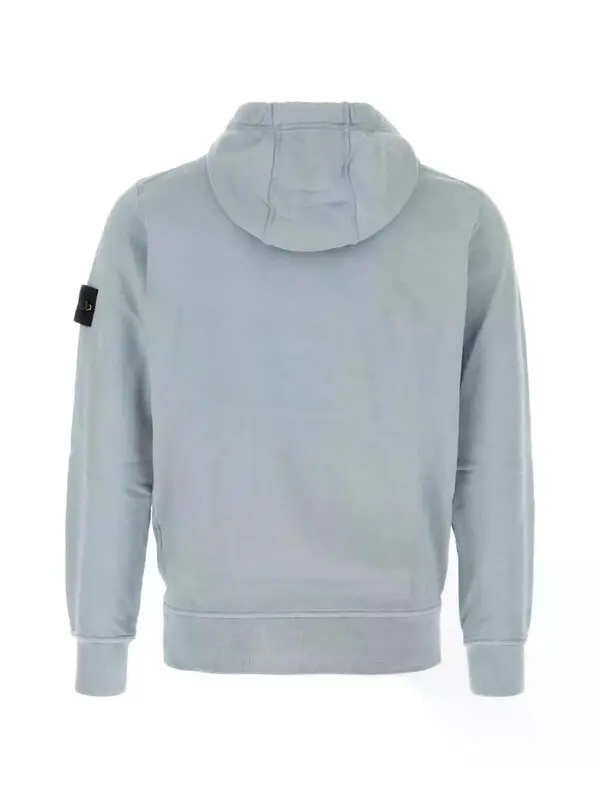 Stone Island 6100062 Organic Mélange Cotton Fleece Hoodie - Blue