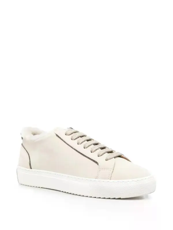 DOUCAL'S Shearling-trim Sneakers