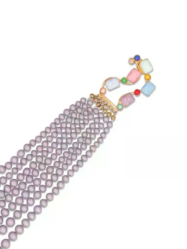 Vintage Multi-strand Bead Embellished Necklace