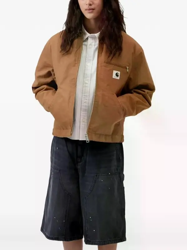 Carhartt Work In Progress Loose Fit Corduroy Collar Jacket - Brown