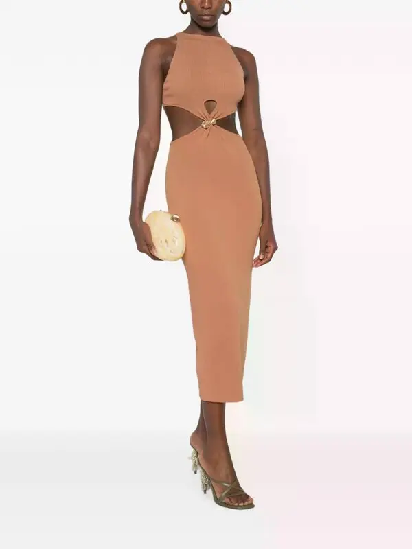 Cult Gaia Cypress Cut-out Midi Dress - Brown