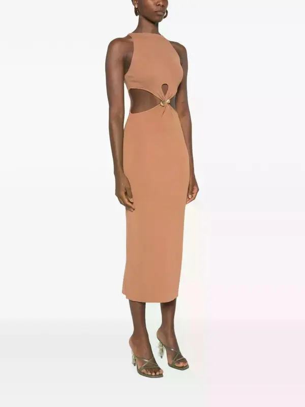 Cult Gaia Cypress Cut-out Midi Dress - Brown