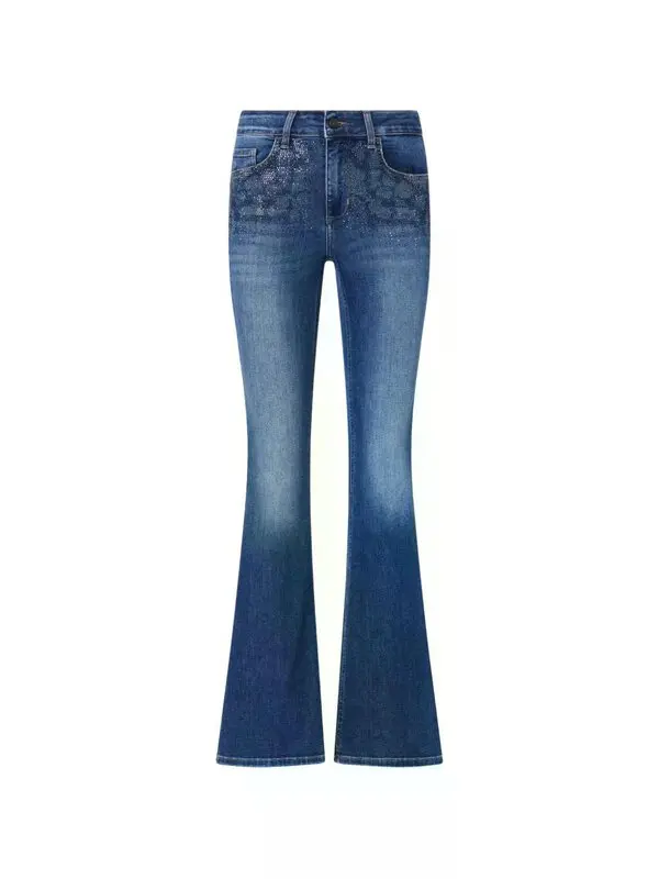 Liu Jo Bootcut Jeans With Rhinestones