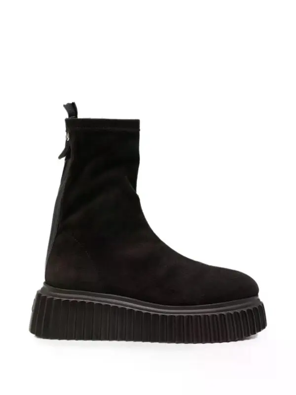 Agl Mirabel Platform-heel Ankle Boots - Brown