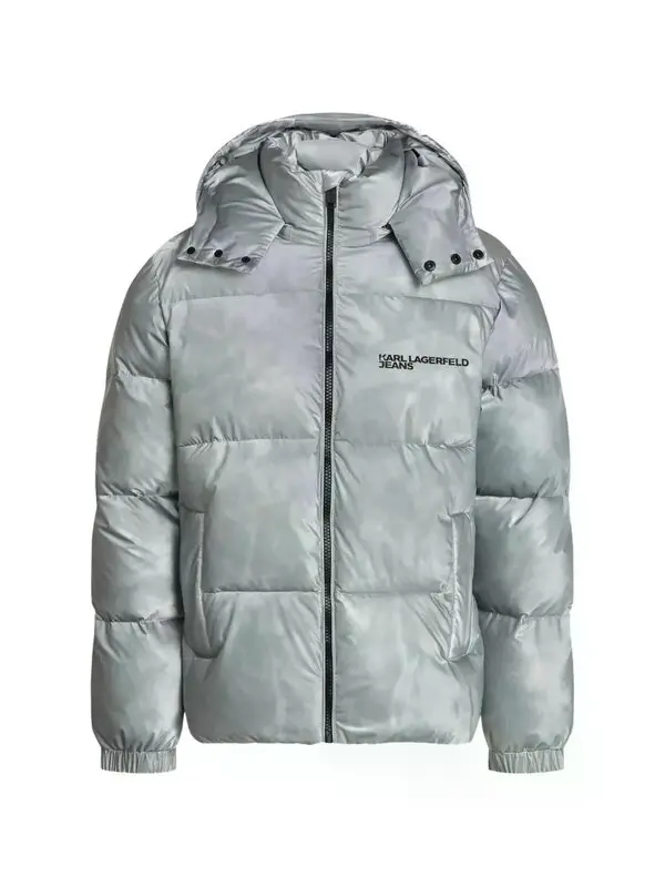 Karl Lagerfeld Padded Puffer Jacket - Silver