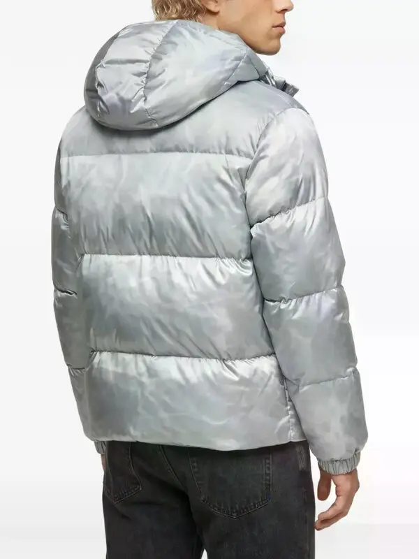 Karl Lagerfeld Padded Puffer Jacket - Silver