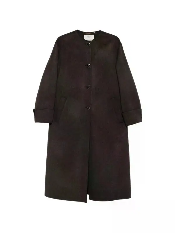 Agnona Single-breasted Collarless Coat