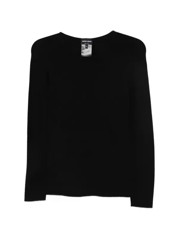 Giorgio Armani Fine-knit Round-neck Sweater