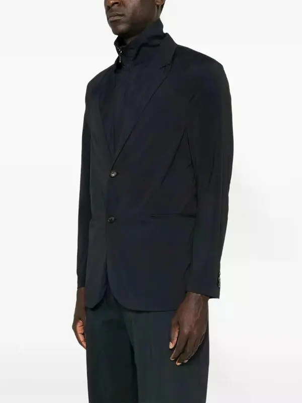Emporio Armani Layered-effect Notched-lapel Blazer
