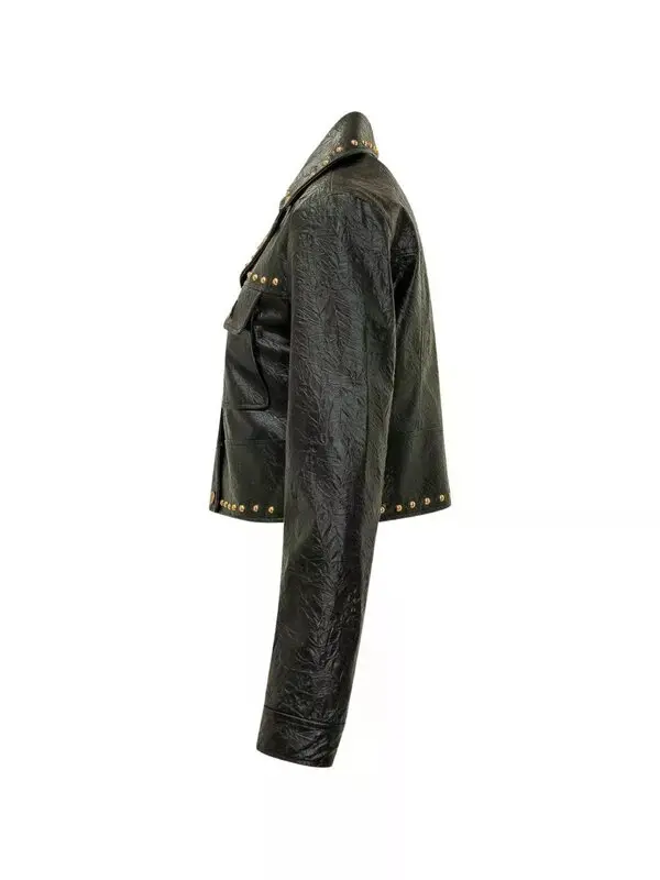 Michael Kors Crinkled Studded Jacket