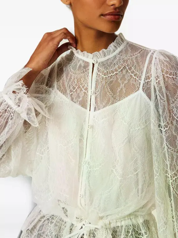TWINSET Lace-overlay Drawstring Blouse