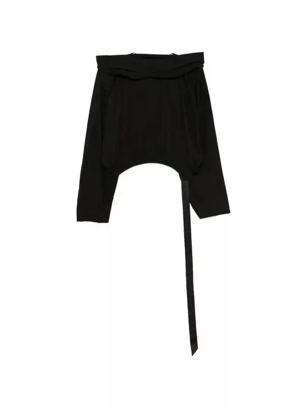 Rick Owens Hooded Crop Hoodie - Black
