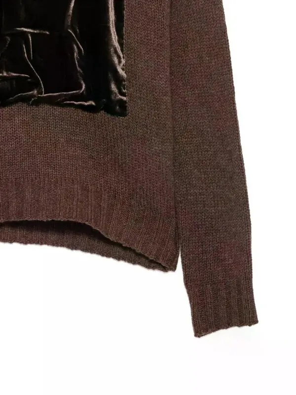 MAISON MARGIELA Velvet Patchwork Sweater