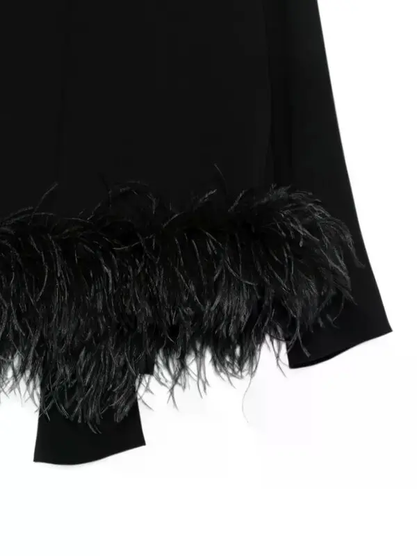 P.a.r.o.s.h Feather-trim Pussy-bow Blouse