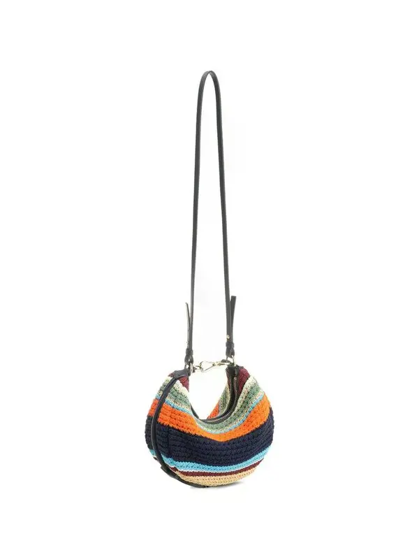 Fendi Graph Striped Crochet Mini Bag - Blue