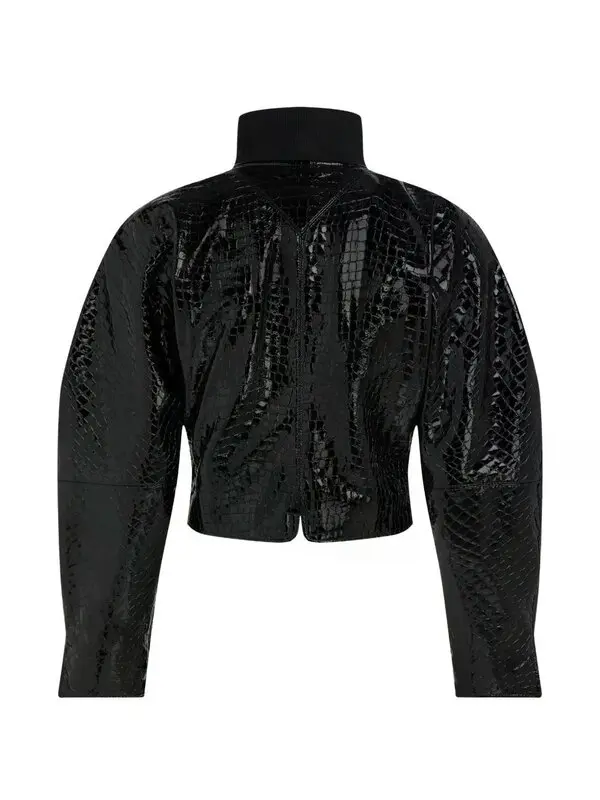 Karl Lagerfeld Karl Studio Croc Leather Jacket