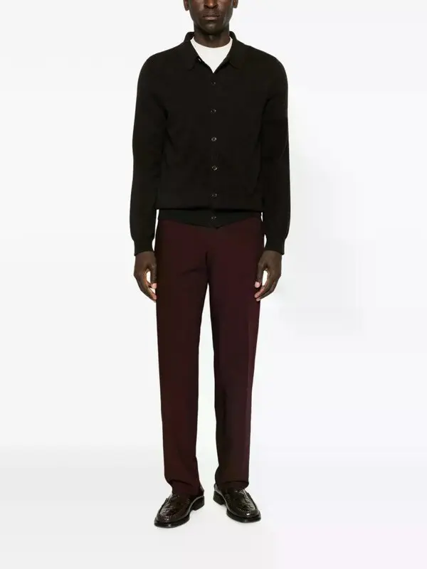 Emporio Armani Pressed-crease Straight-leg Trousers