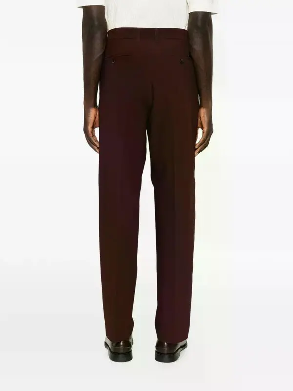 Emporio Armani Pressed-crease Straight-leg Trousers