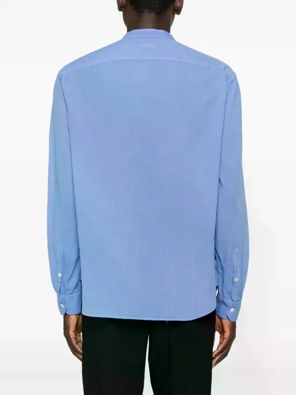 Emporio Armani Mandarin-collar Chest-pocket Shirt