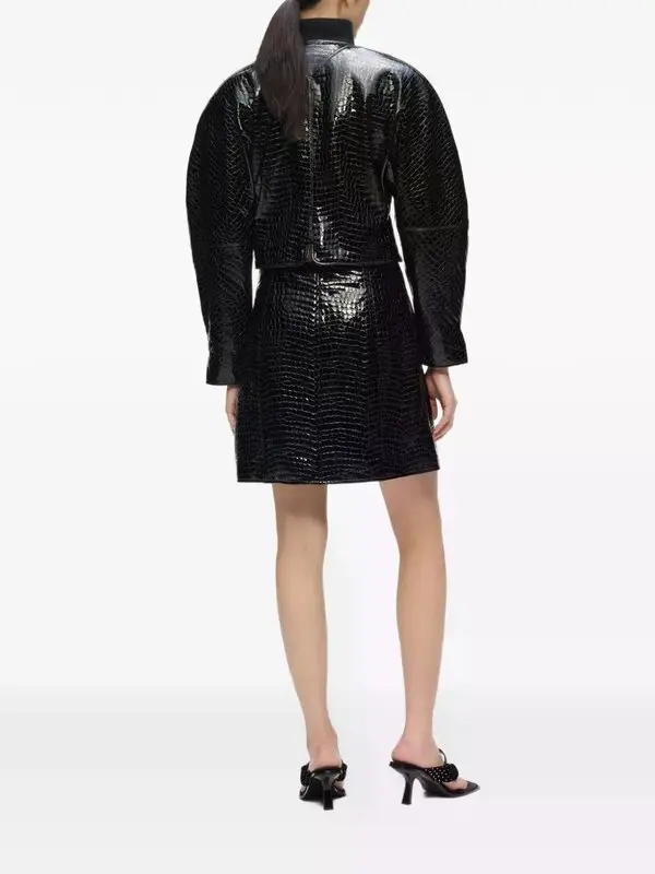 Karl Lagerfeld Croc-effect Leather Skirt