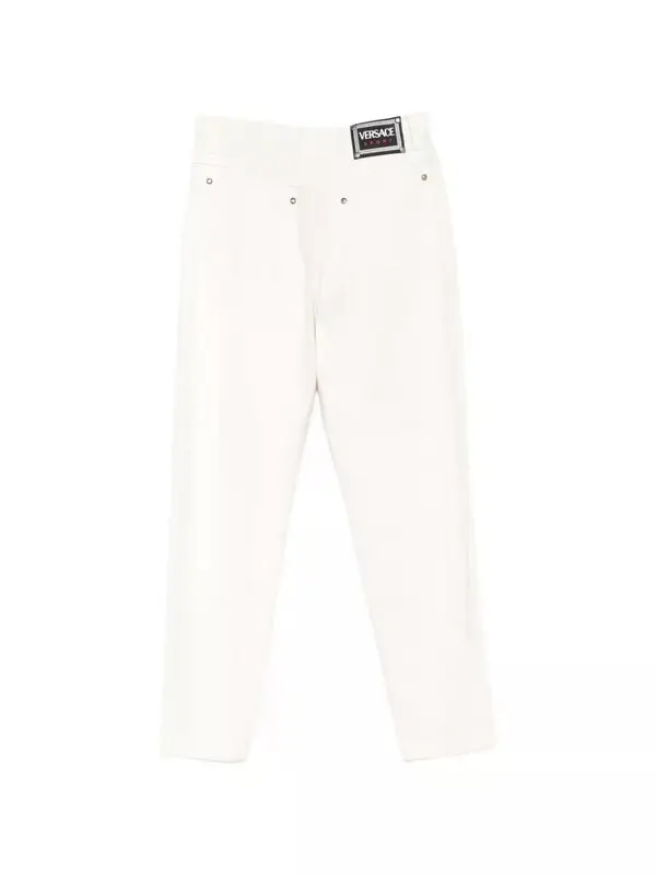 Versace 1980s Logo Patch Jeans