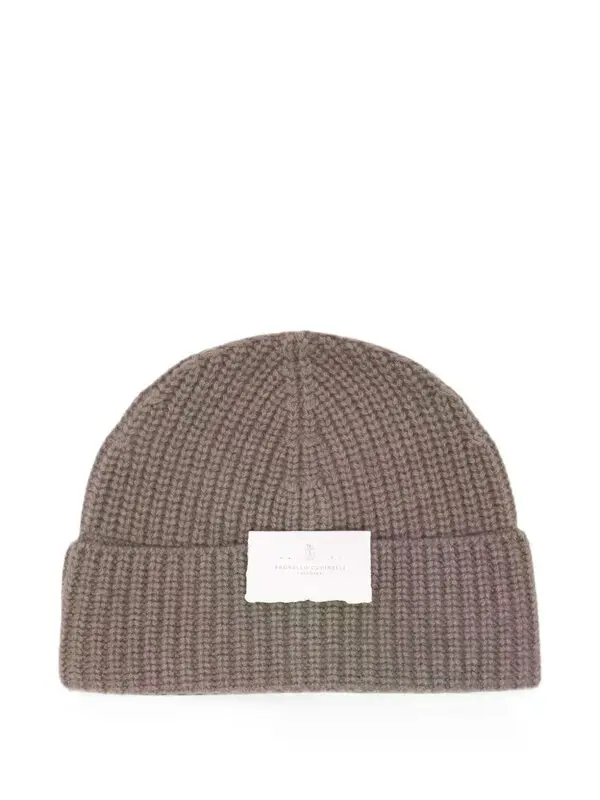 Brunello Cucinelli Ribbed-knit Cashmere Beanie Hat
