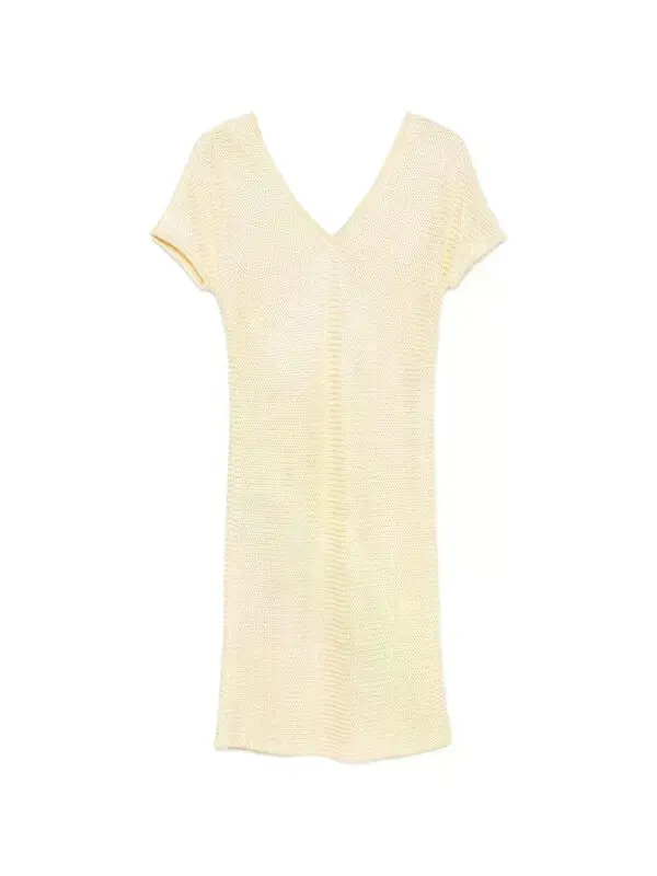 Celine 2000s V-neck Midi Dress - Yellow