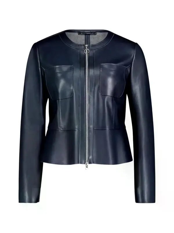 BETTY BARCLAY Zip-up Peplum-hem Jacket