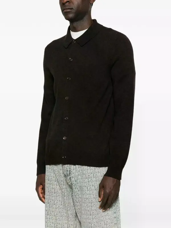 Eric Bompard Jersey-knit Shirt-collar Cardigan