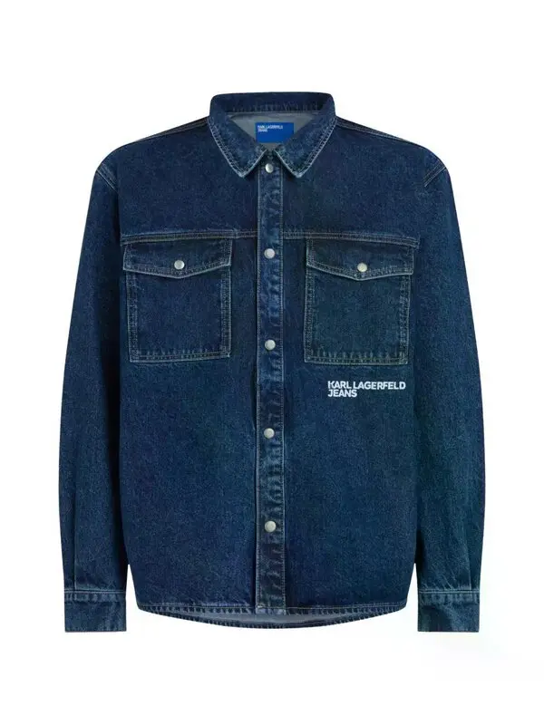Karl Lagerfeld Logo Denim Overshirt