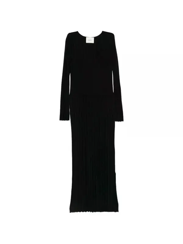 LISA YANG Ribbed-knit Long-sleeve Maxi Dress