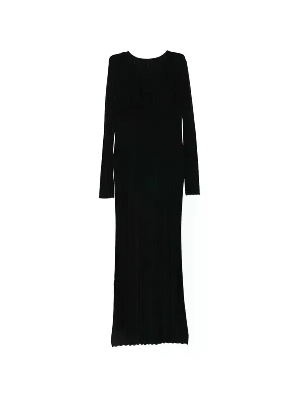 LISA YANG Ribbed-knit Long-sleeve Maxi Dress