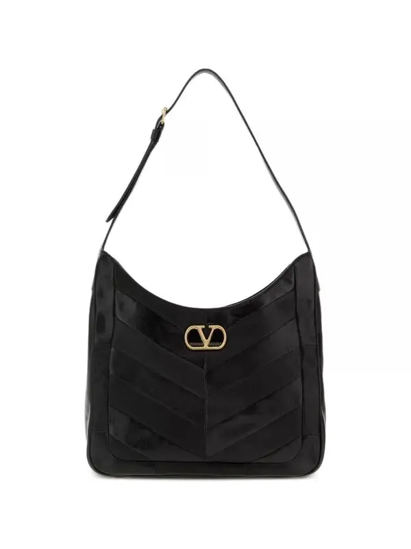 Valentino Garavani Vlogo Chevron-quilted Bag - Black