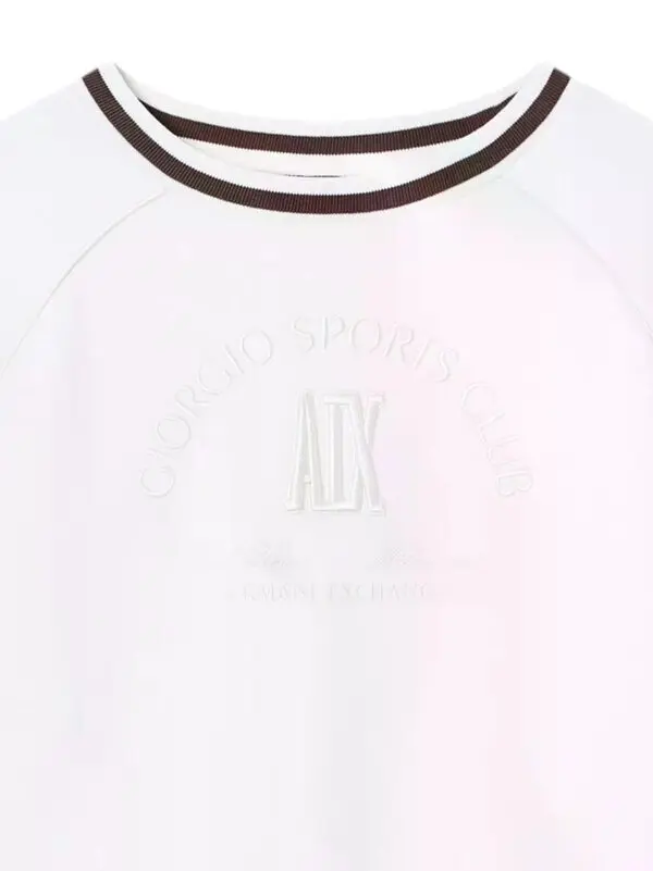 Armani Exchange Embroidered Logo Crewneck Sweatshirt - White
