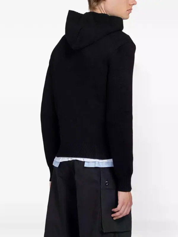 Gimaguas Intarsia-knit Zip-up Hoodie