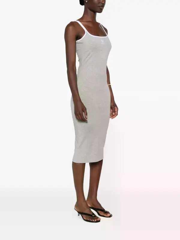 Versace Logo-embroidered Midi Dress