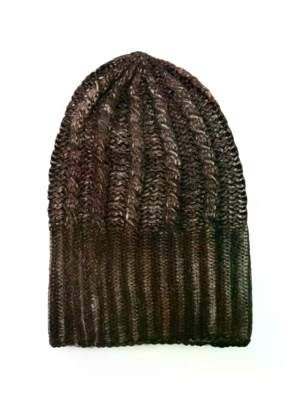 Avant Toi Cable-knit Ribbed Beanie Hat