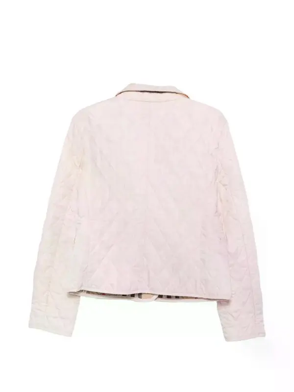 Burberry 2010s Diamond-quilted Peter Pan Collar Jacket
