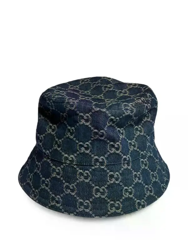 Gucci Gg Cotton Denim Bucket Hat - Blue