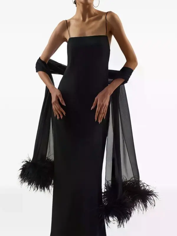 TALLER MARMO Dita Spirito Stole Feather Scarf