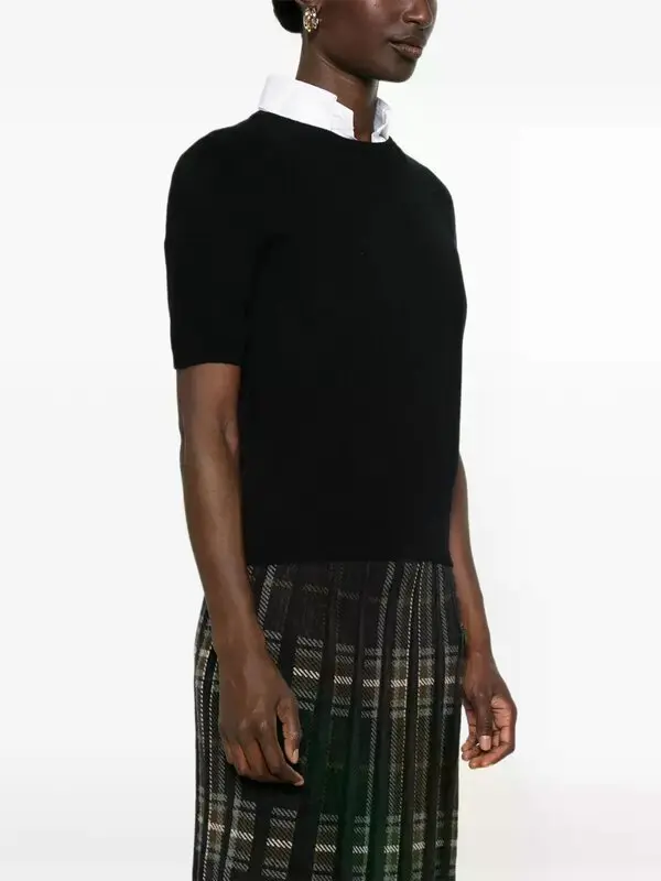 Eric Bompard Cashmere Short Sleeve Crew Neck Top