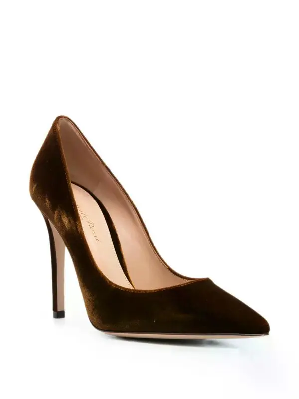 GIANVITO ROSSI Pointed-toe Velvet Pumps