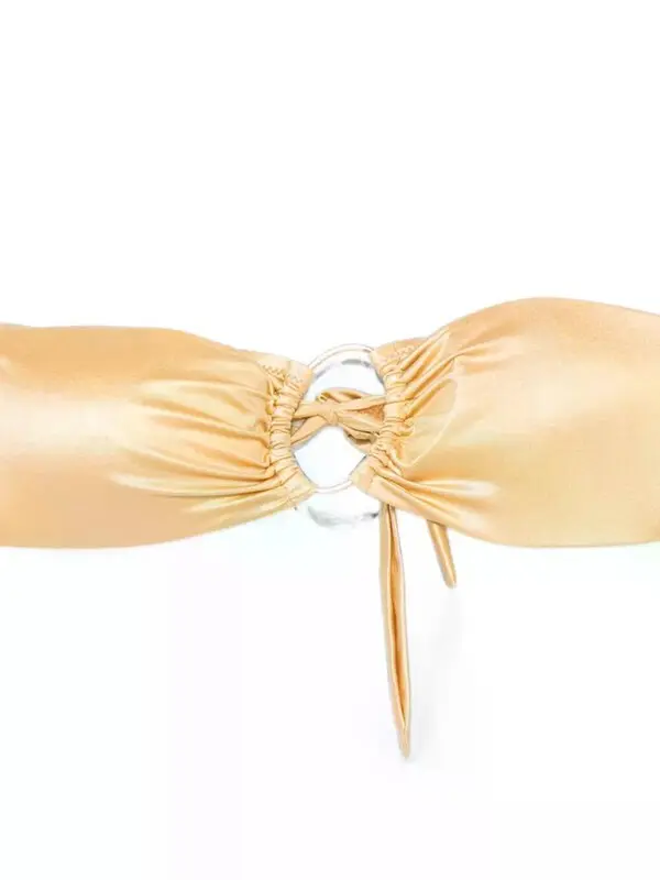 PIN-UP STARS Ring-detail Side-tie Bikini - Neutrals