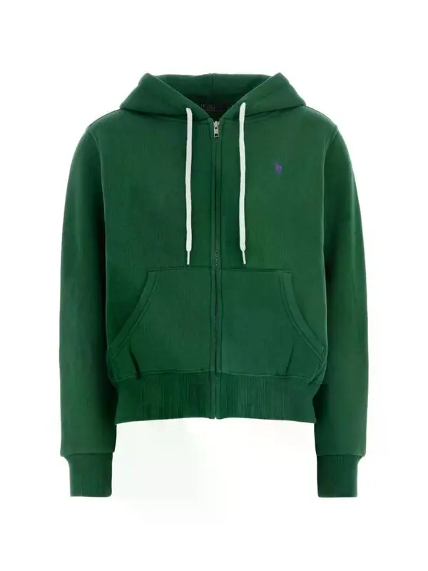 Polo Ralph Lauren Zip-up Logo-embroidered Hoodie - Green