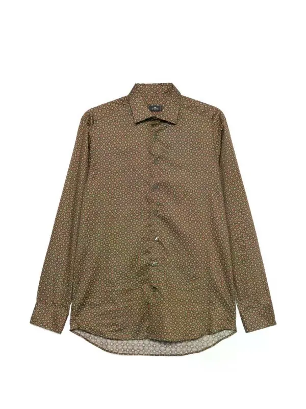 Etro Geometric-print Long-sleeve Shirt