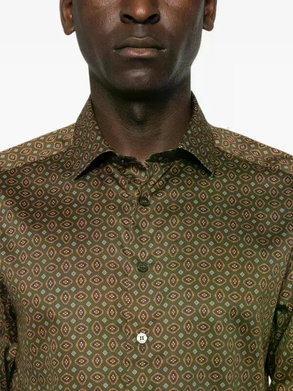 Etro Geometric-print Long-sleeve Shirt