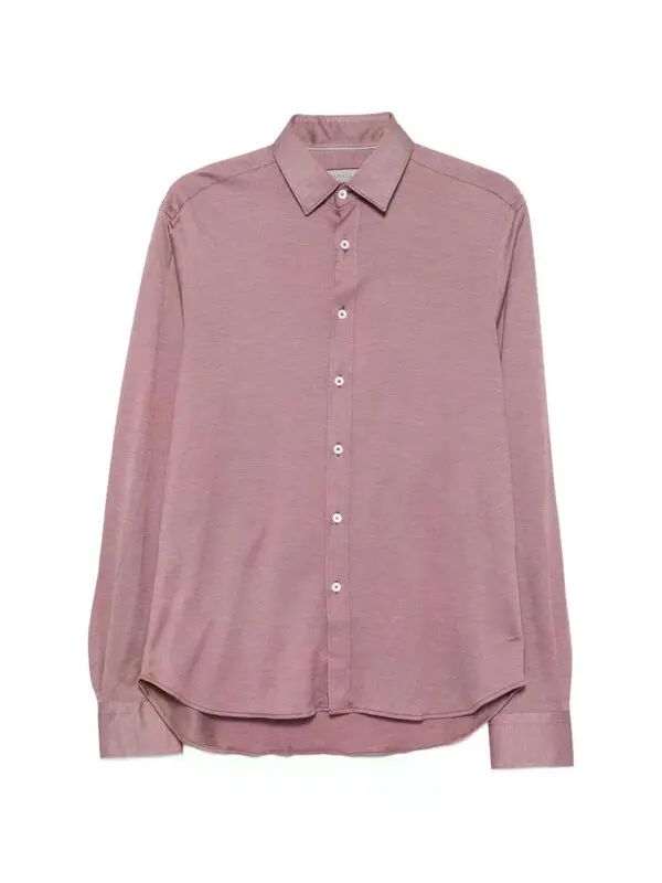 Canali Mélange-effect Button-down Shirt